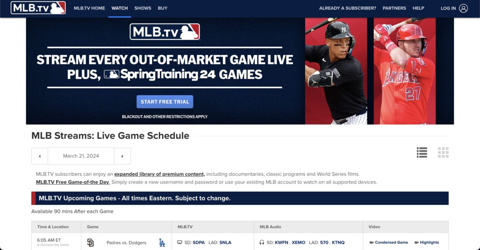【2025年版】MLB TVを日本から見る方法！無料で大谷の出場試合が視聴可能 - VPN UNIVERSITY