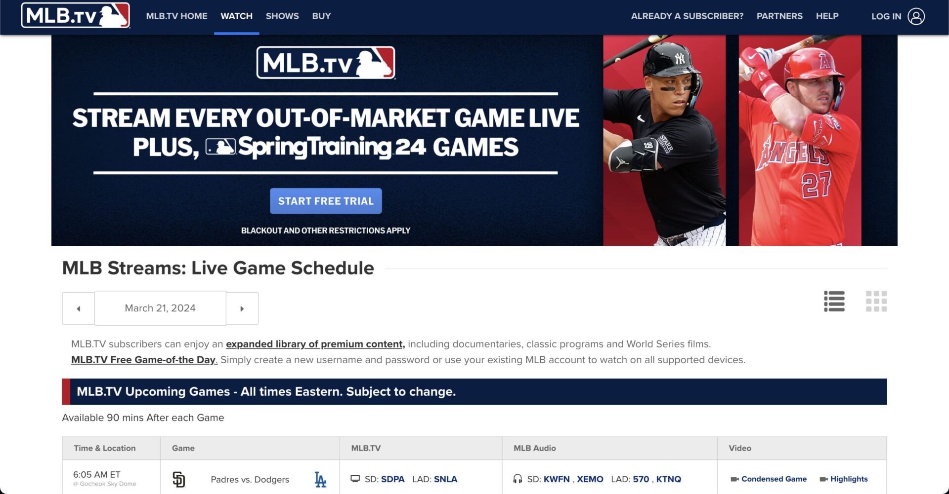 【2025年版】MLB TVを日本から見る方法！無料で大谷の出場試合が視聴可能 - VPN UNIVERSITY