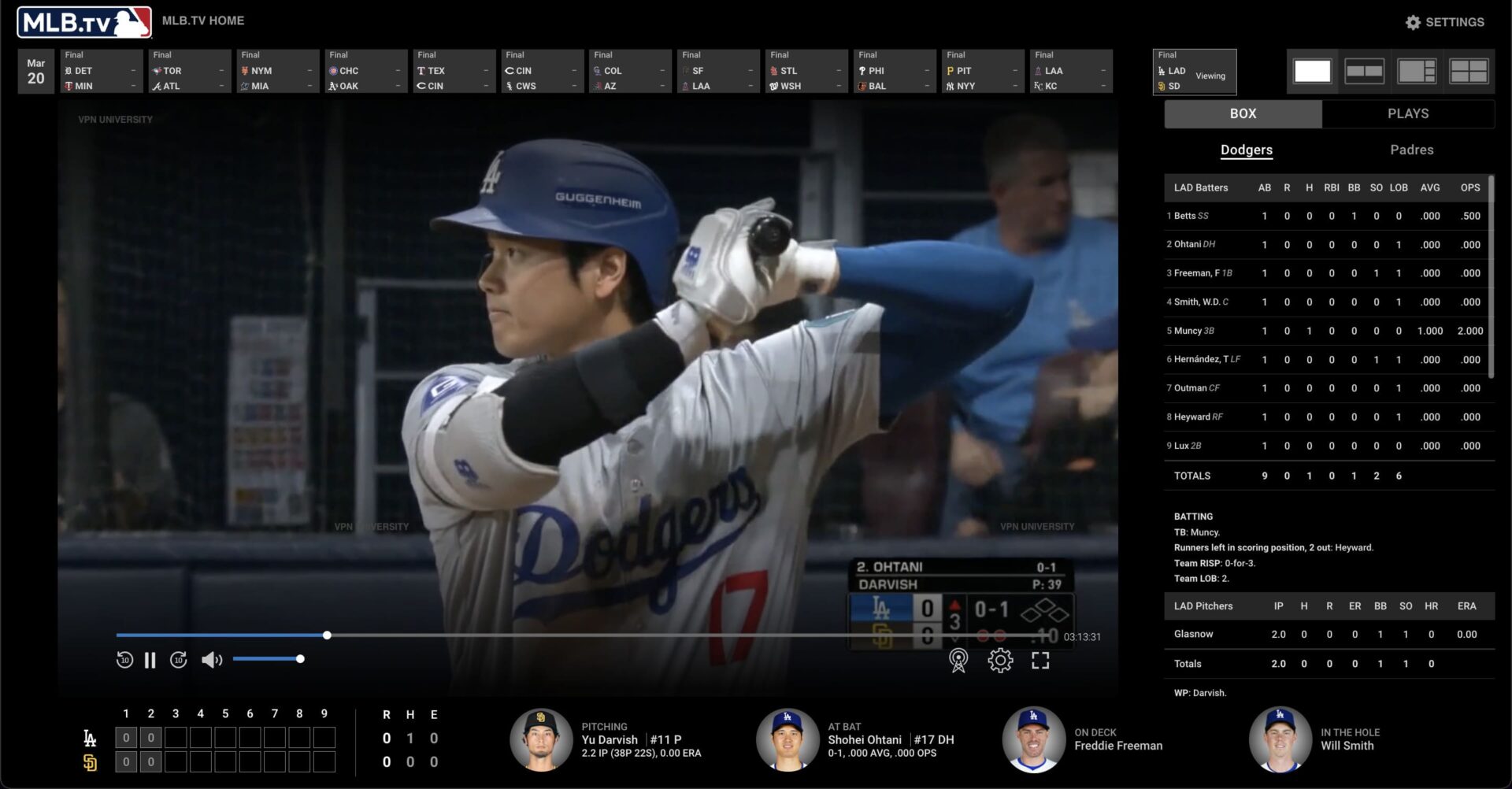 【2025年版】MLB TVを日本から見る方法！無料で大谷の出場試合が視聴可能 - VPN UNIVERSITY